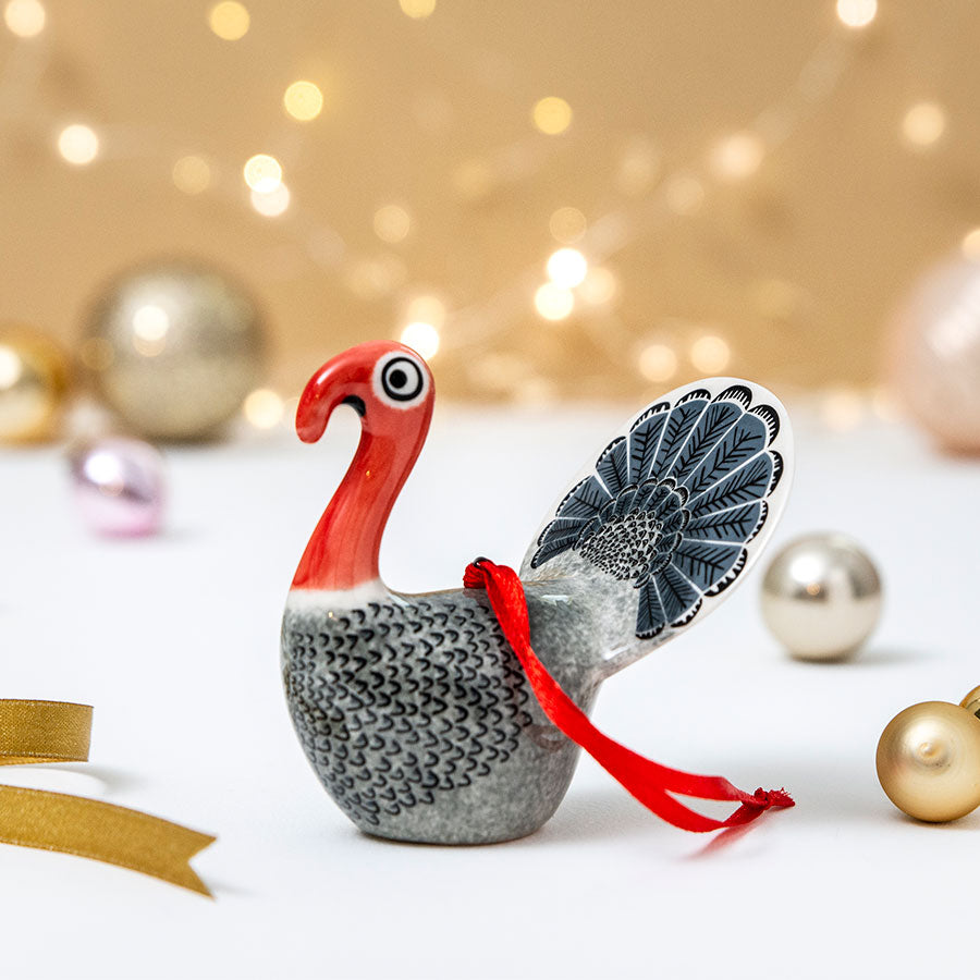 Handmade Ceramic Turkey Christmas Decoration | Hannah Turner