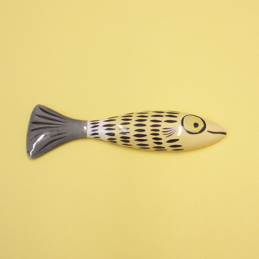 SECOND Yellow Slim Fish Ceramic Wall Art | Hannah Turner Ceramics