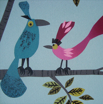 Love birds Screen Print (unframed) – Hannah Turner